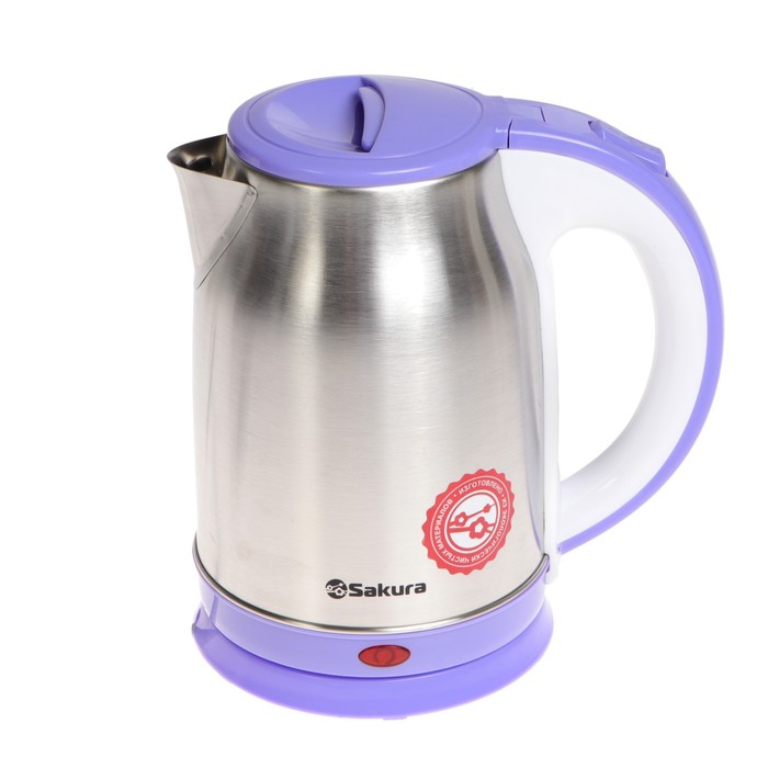 Чайник электрический SAKURA SA-2147P 1.8 л серебристый, фиолетовый