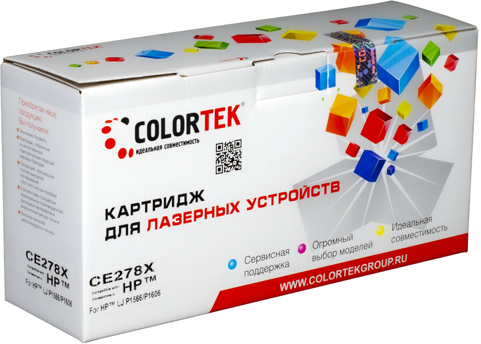 Картридж для лазерного принтера Colortek CT-CE278X Black, совместимый