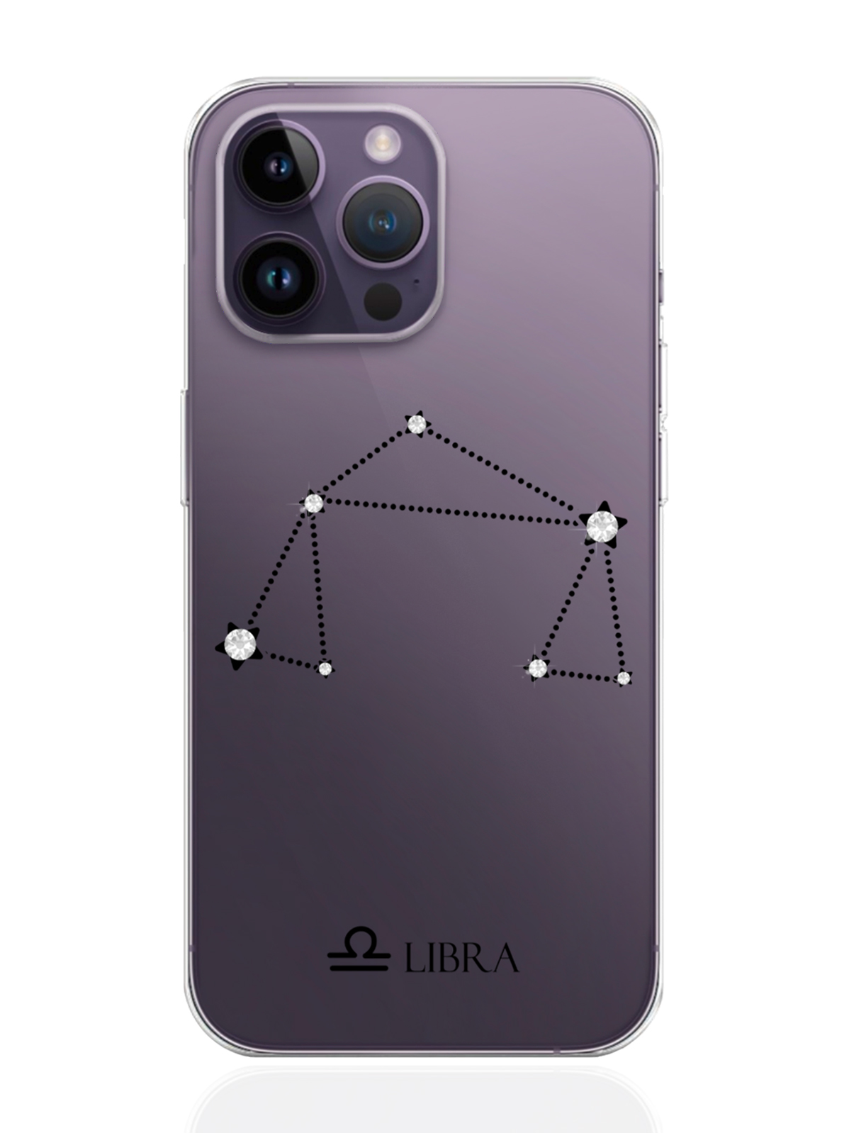 Чехол MustHaveCase для iPhone 14 Pro Max с инкрустацией кристаллами Lux Весы Libra