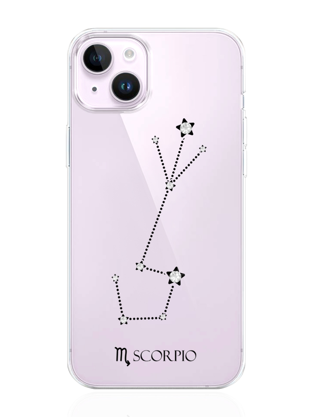 Чехол MustHaveCase для iPhone 14 Plus с инкрустацией кристаллами Lux Скорпион Scorpio