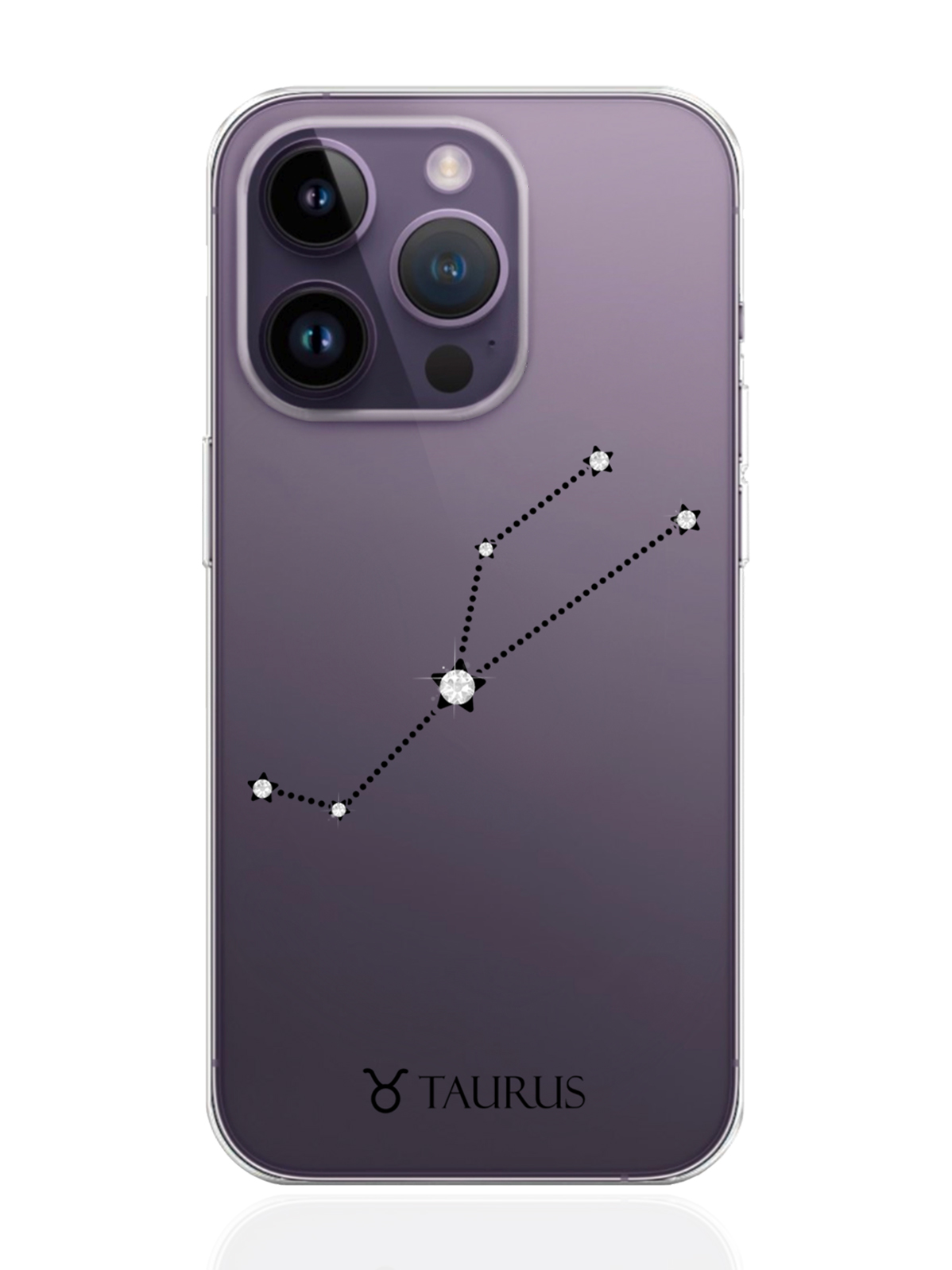 Чехол MustHaveCase для iPhone 14 Pro с инкрустацией кристаллами Lux Телец Taurus