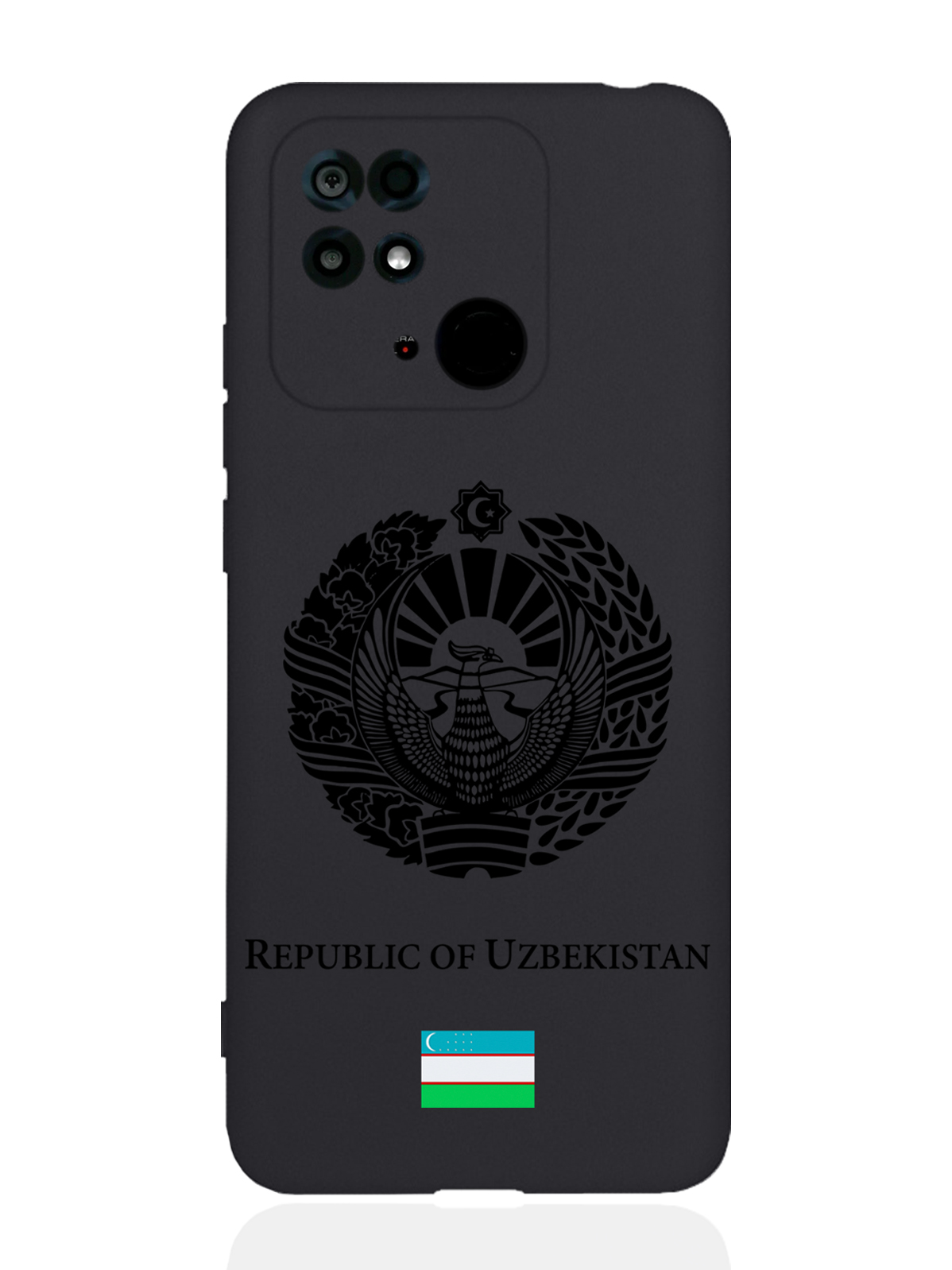 Чехол SignumCase Xiaomi Redmi 10C Черный лаковый Герб Узбекистана черный