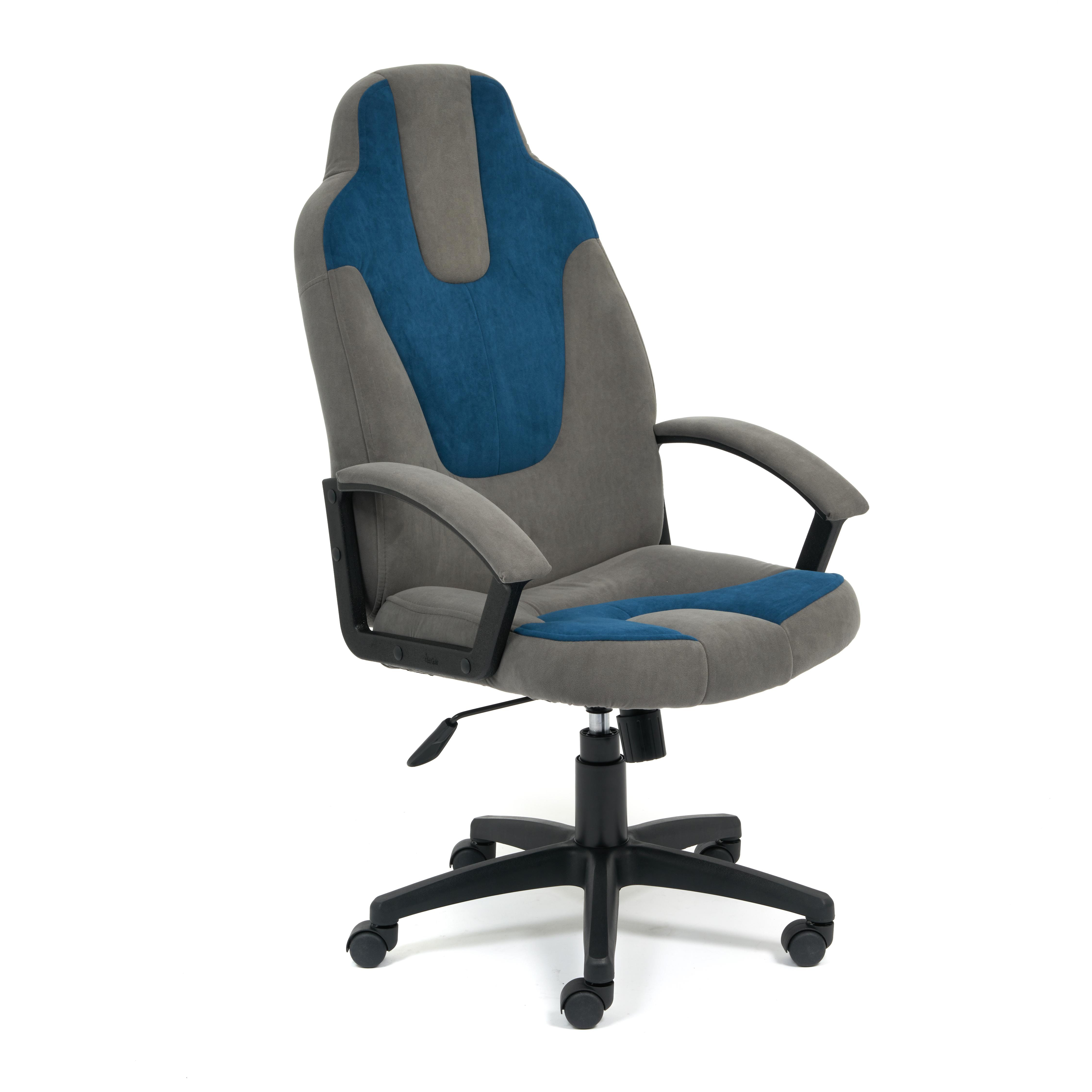 Кресло TetChair NEO (3) флок , серый/синий