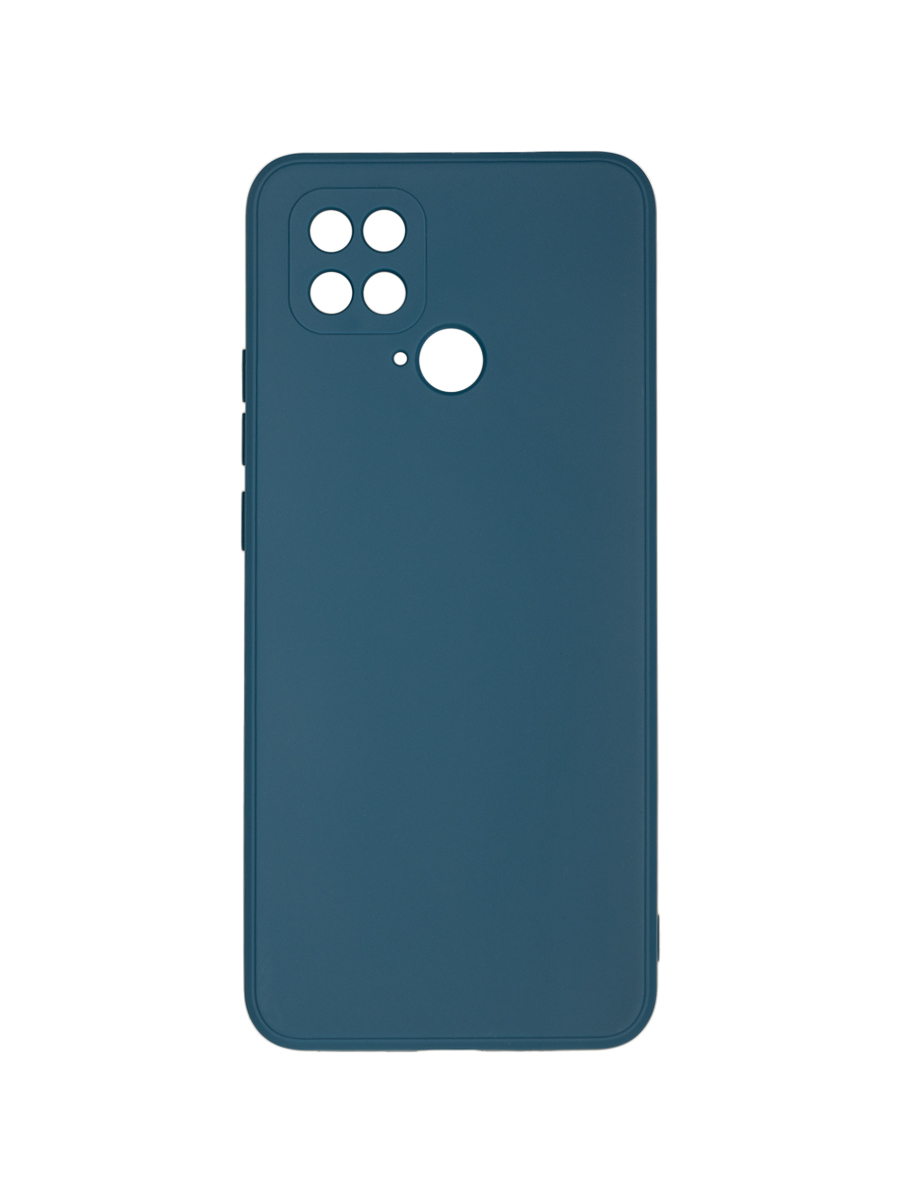 Чехол для Xiaomi Poco C40 4G с подкладкой из микрофибры противоударный синий