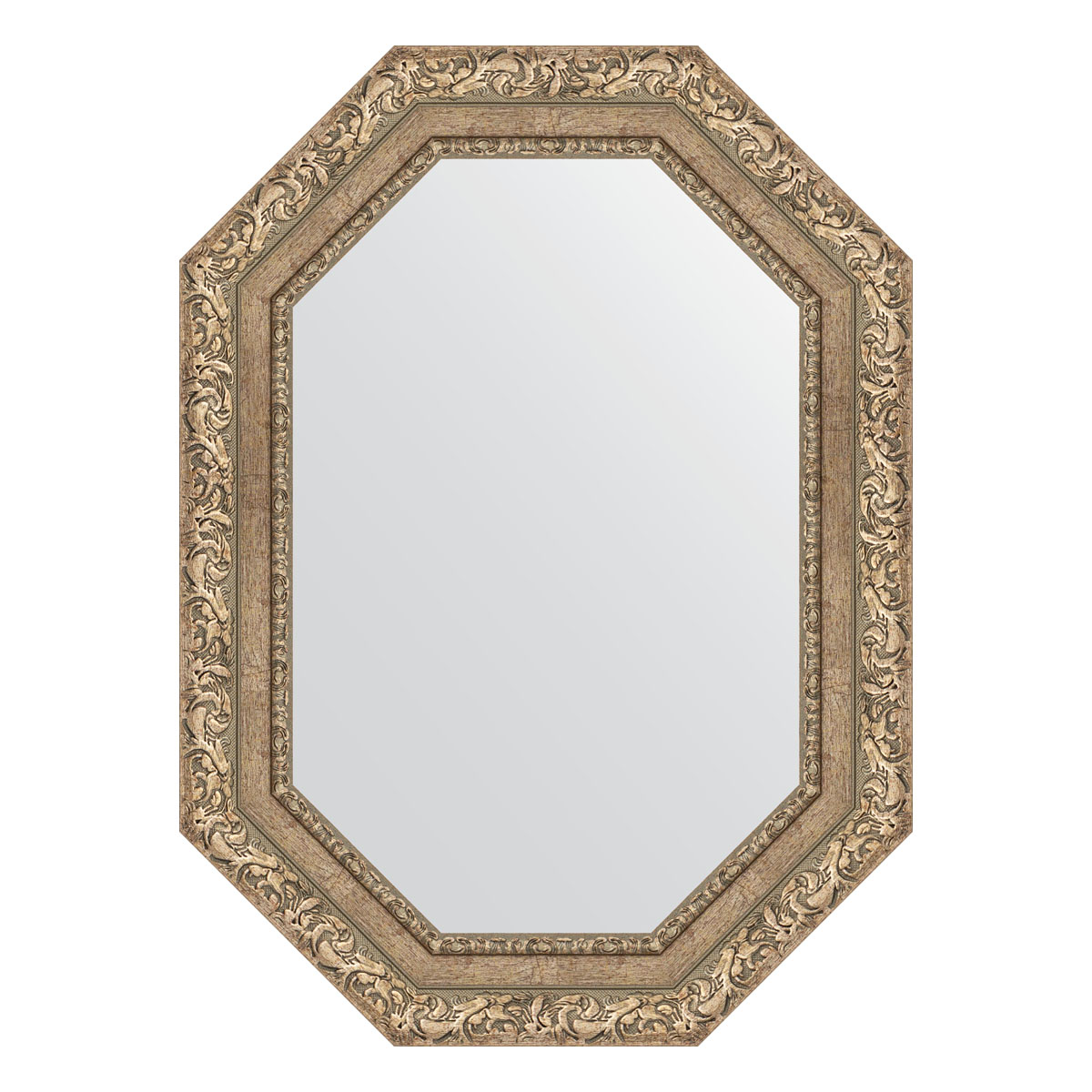 Зеркало в раме 55x75см Evoform BY 7149 виньетка античное серебро