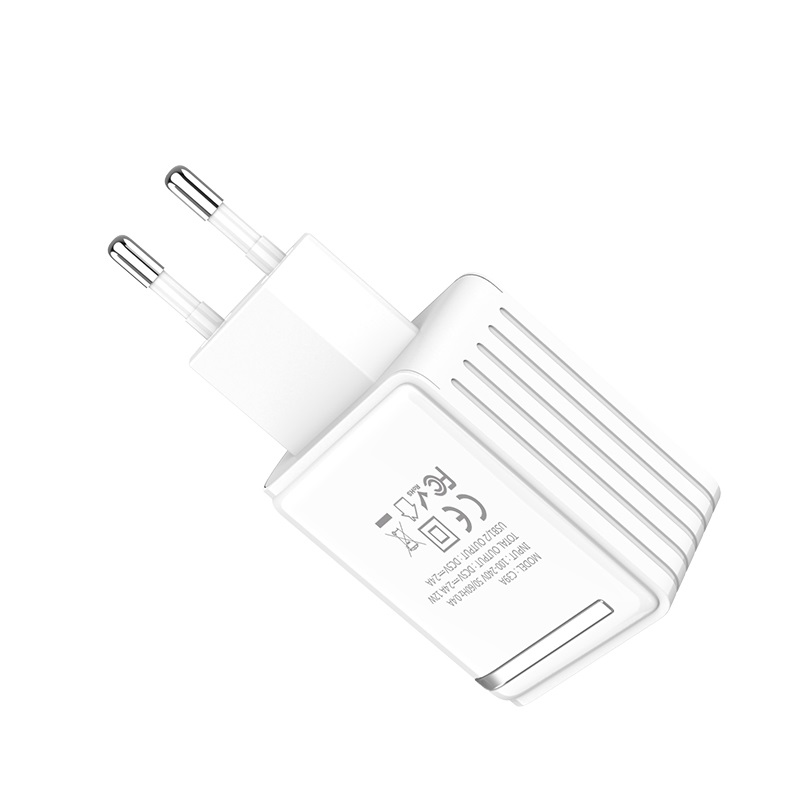 Сетевое зарядное устройство HOCO C39A-1W2USB, white