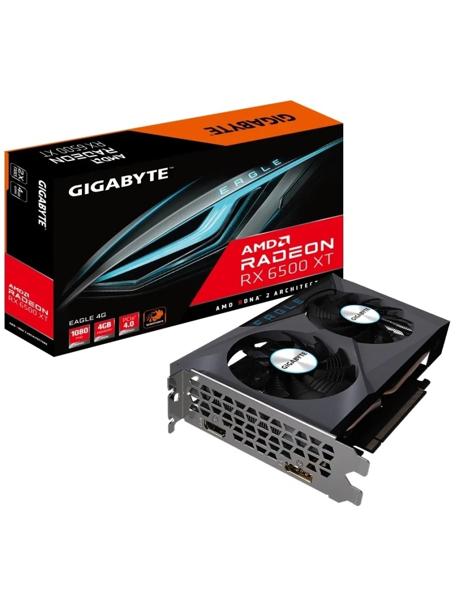 Видеокарта Gigabyte AMD Radeon RX6500XT EAGLE (GV-R65XTEAGLE-4GD)