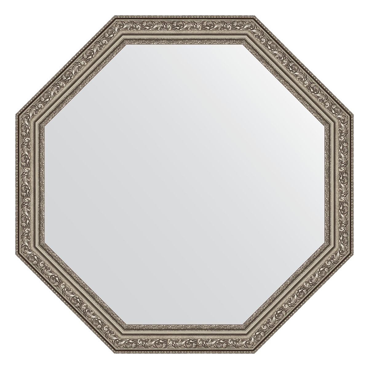 Зеркало в раме 65x65см Evoform BY 3968 виньетка состаренное серебро