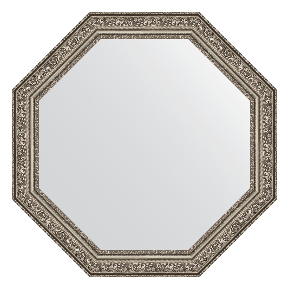 Зеркало в раме 55x55см Evoform BY 3967 виньетка состаренное серебро