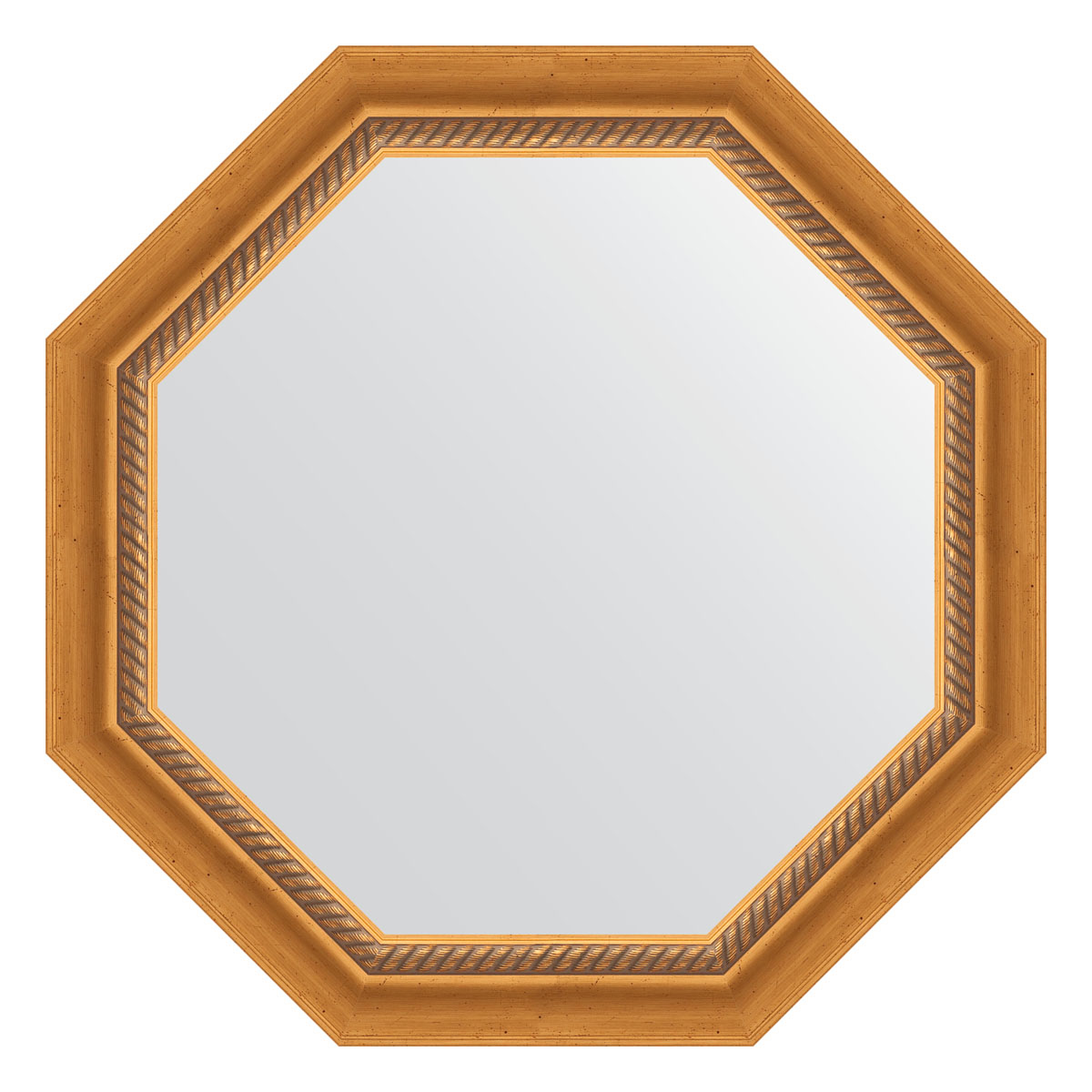 Зеркало в раме 63x63см Evoform BY 3752 состаренное золото с плетением