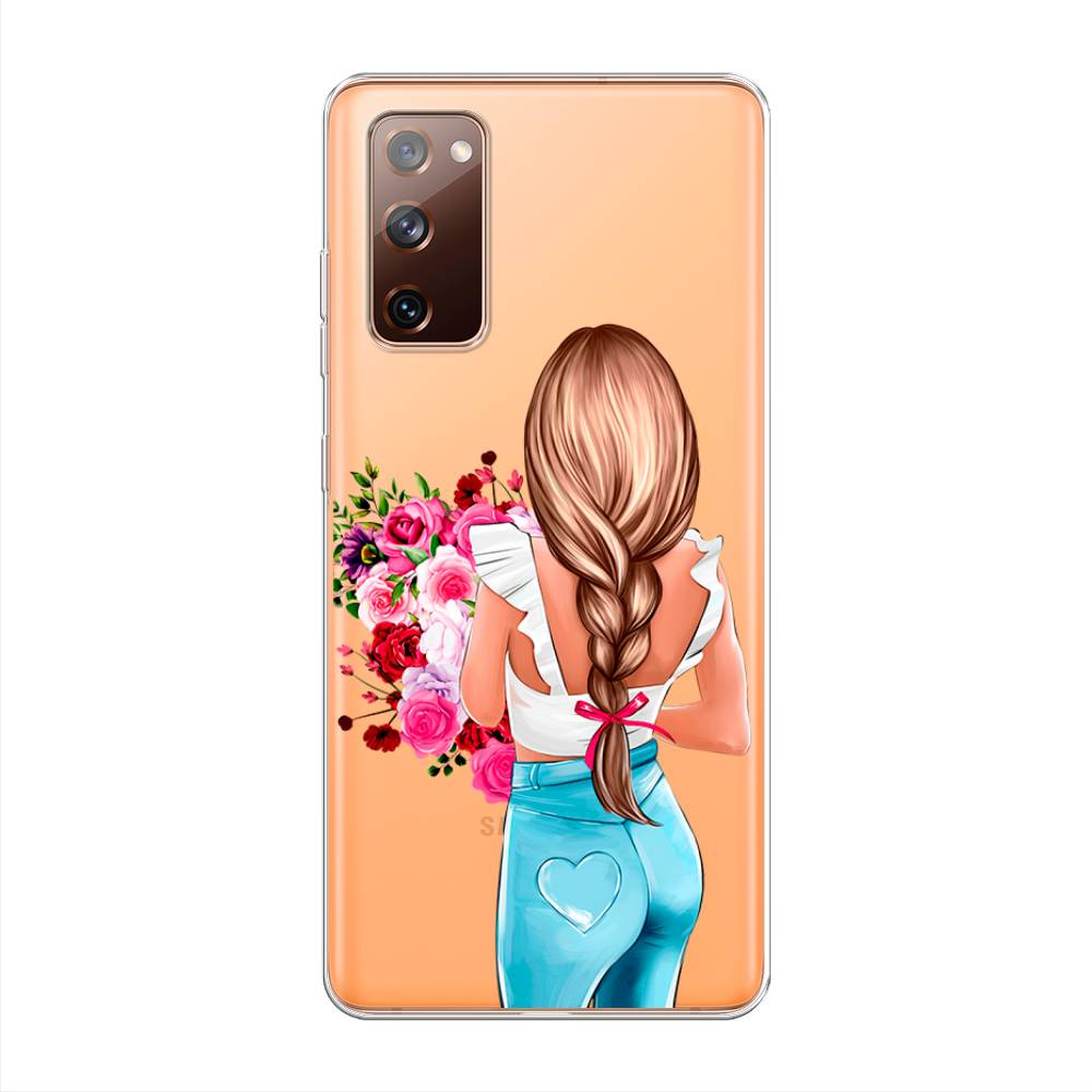Чехол на Samsung Galaxy S20 FE "Девушка с цветами"
