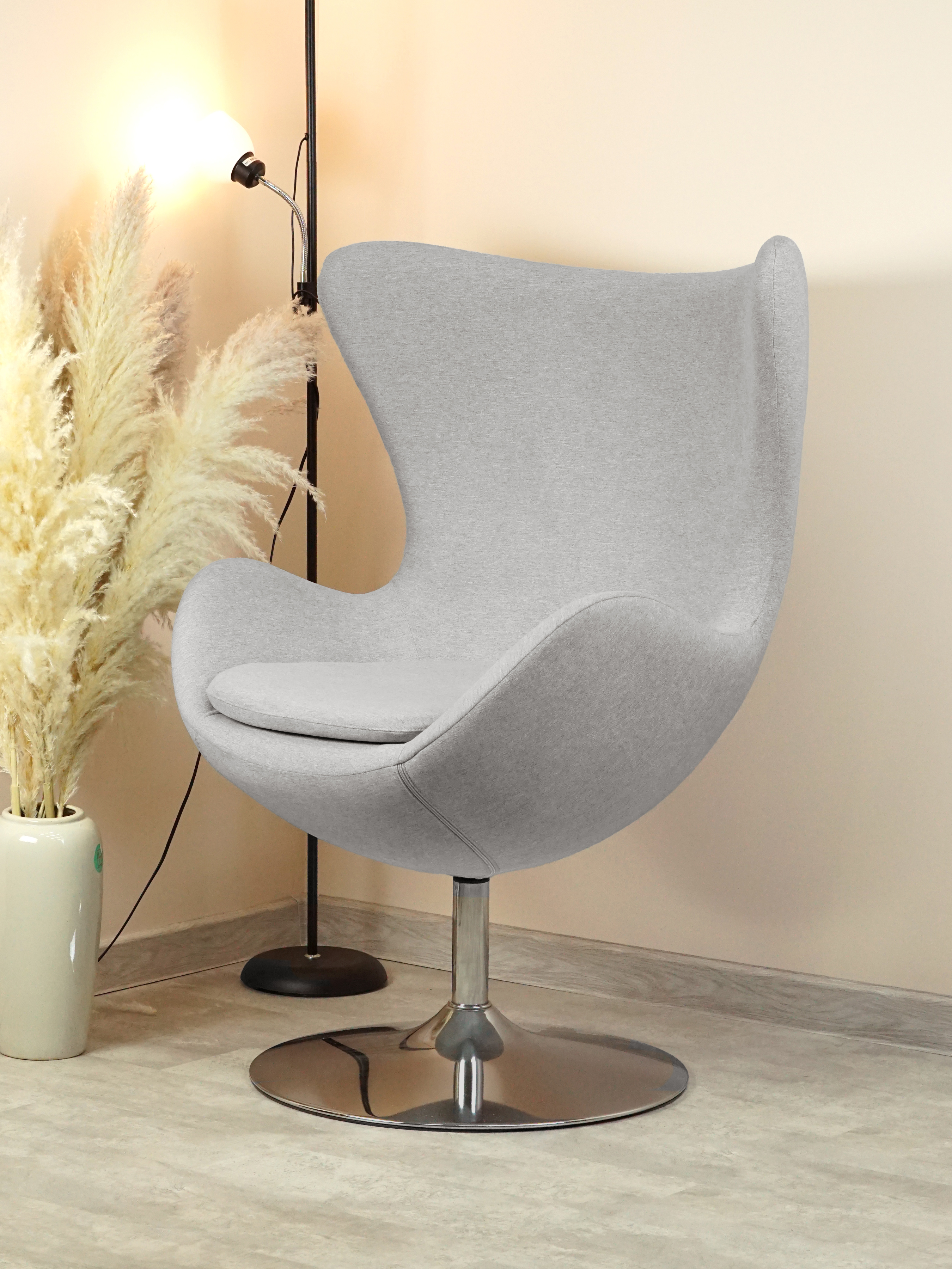 Кресло дизайнерское Elegant Land Egg Arne Jacobsen Style, серое