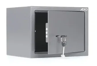 Сейф для денег и документов AIKO Т-230 KL, 230х310х250 мм, сейф с ключевым замком, графит