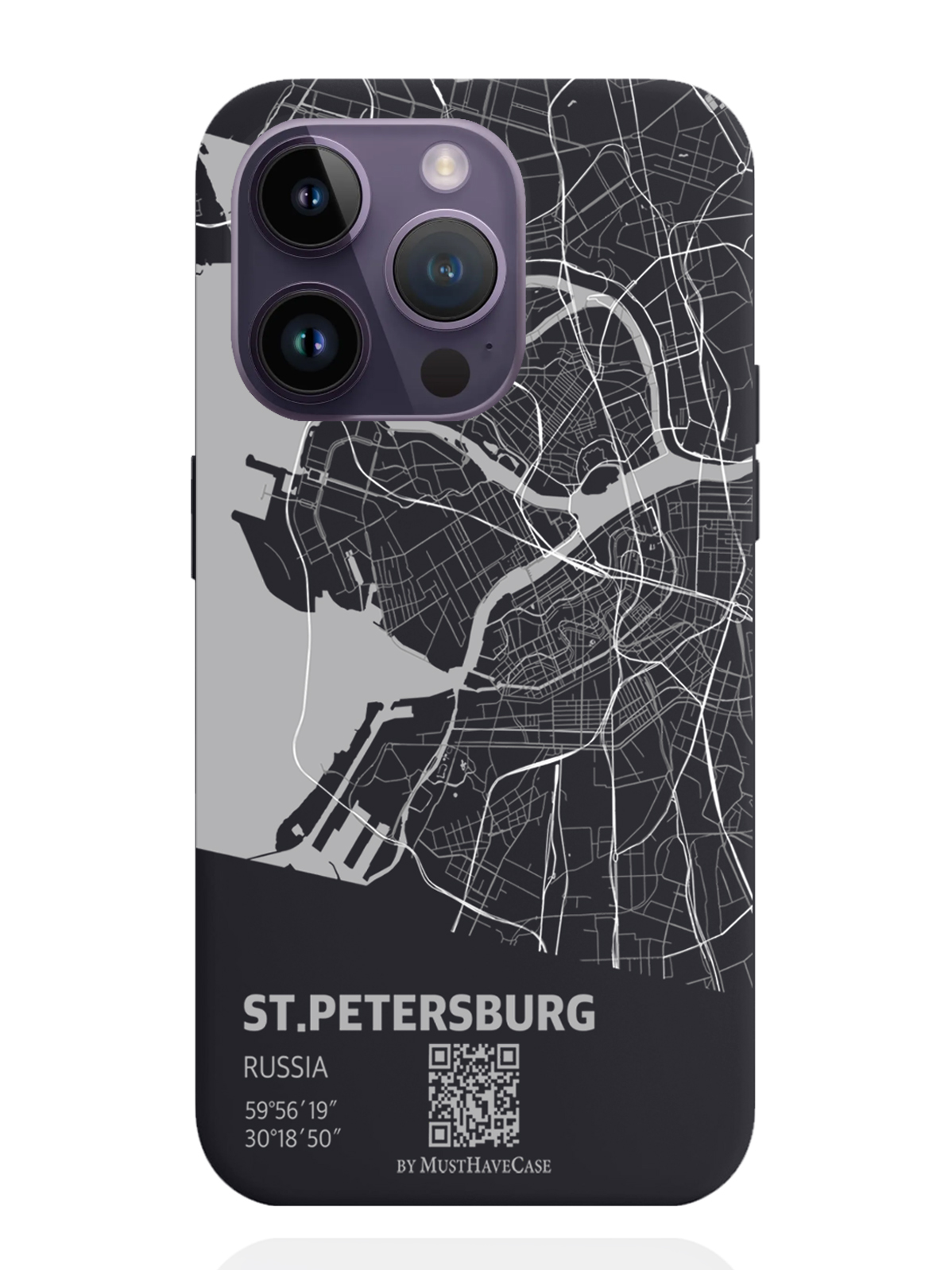 Чехол MustHaveCase iPhone 14 Pro Карта Санкт-Петербурга