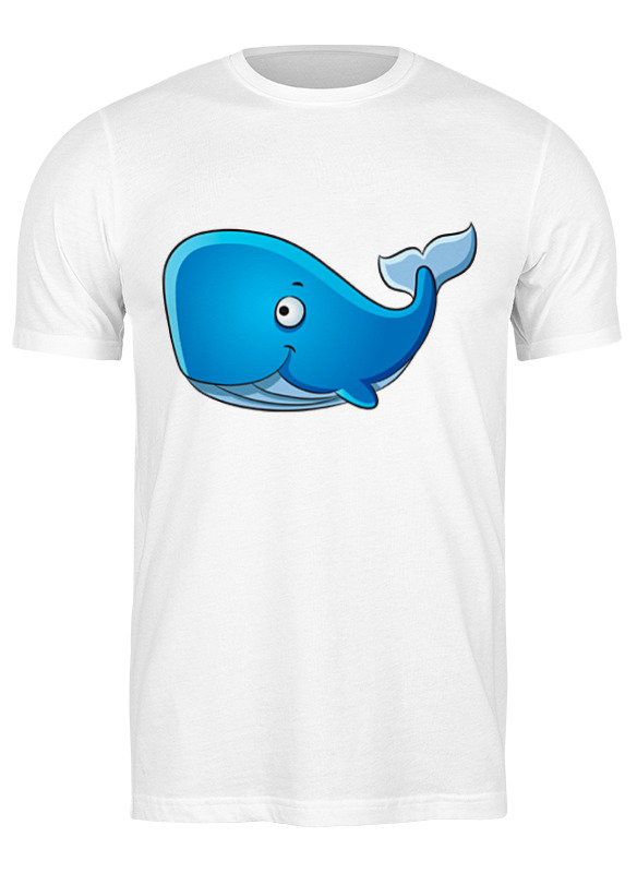 Футболка мужская Printio Голубой морской кит-кашалот белая L