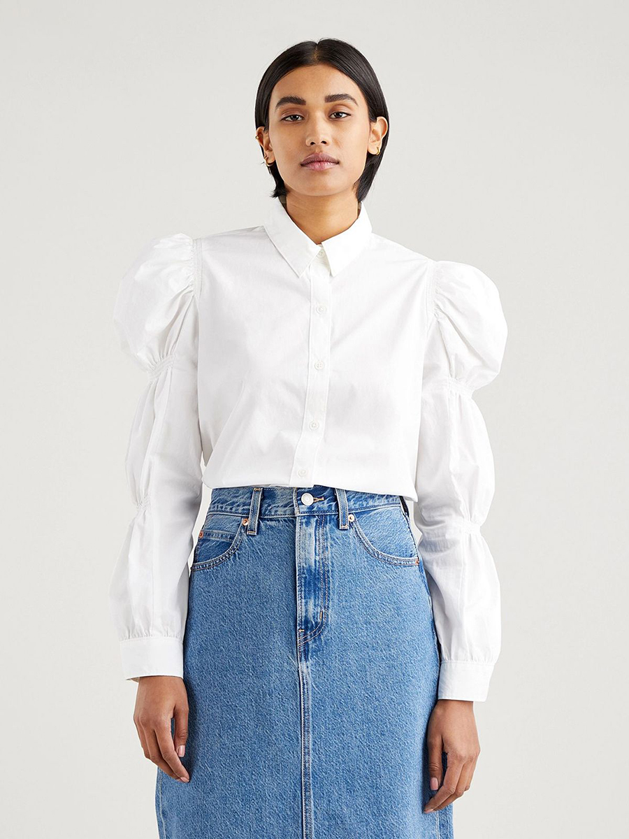 Рубашка женская Levi's Women Zuma Cinched Sleeve Blouse белая S