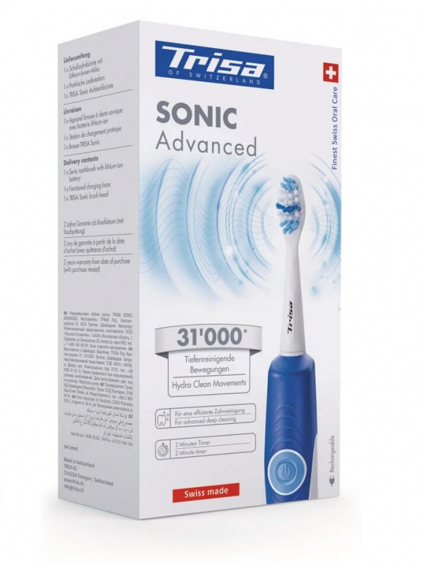 Электрическая зубная щетка Trisa Sonic Advanced 679186 Blue