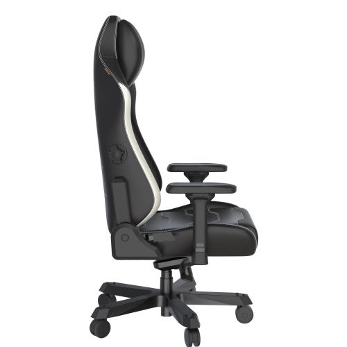 Кресло DxRacer I-DMC/MAS2022/NW черное с белыми вставками, экокожа, 4D-подлокотники, механ