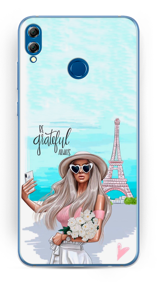 Чехол на Honor 8X "Селфи Париж"