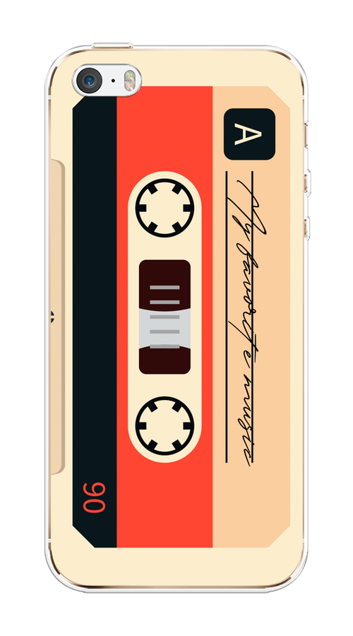 Чехол на Apple iPhone 5/5S/SE "Бежевая кассета"