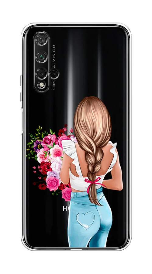 Чехол на Honor 20/Huawei Nova 5T "Девушка с цветами"