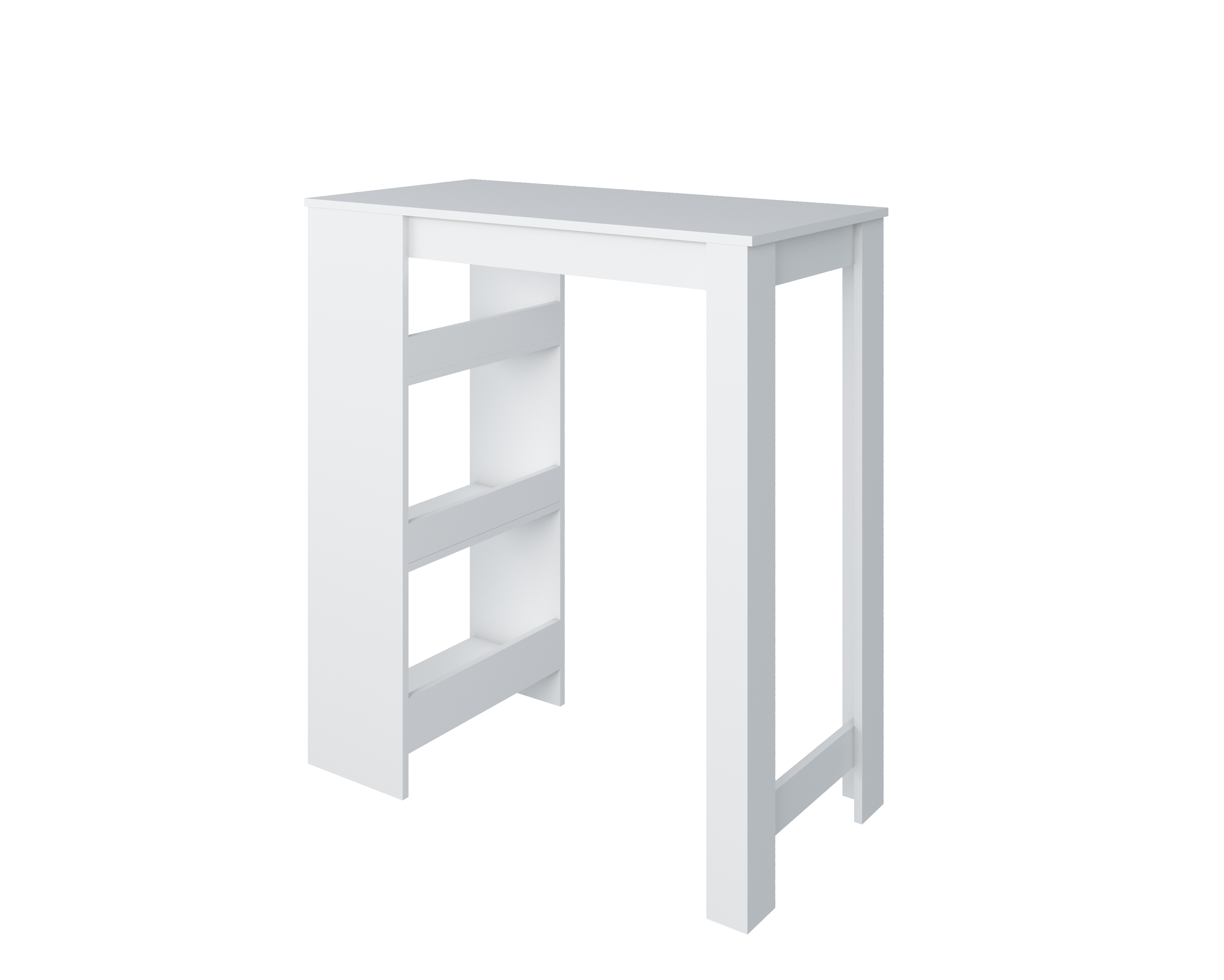 Стол-стеллаж кухонный барный DomA, 1368334, белый шагрень