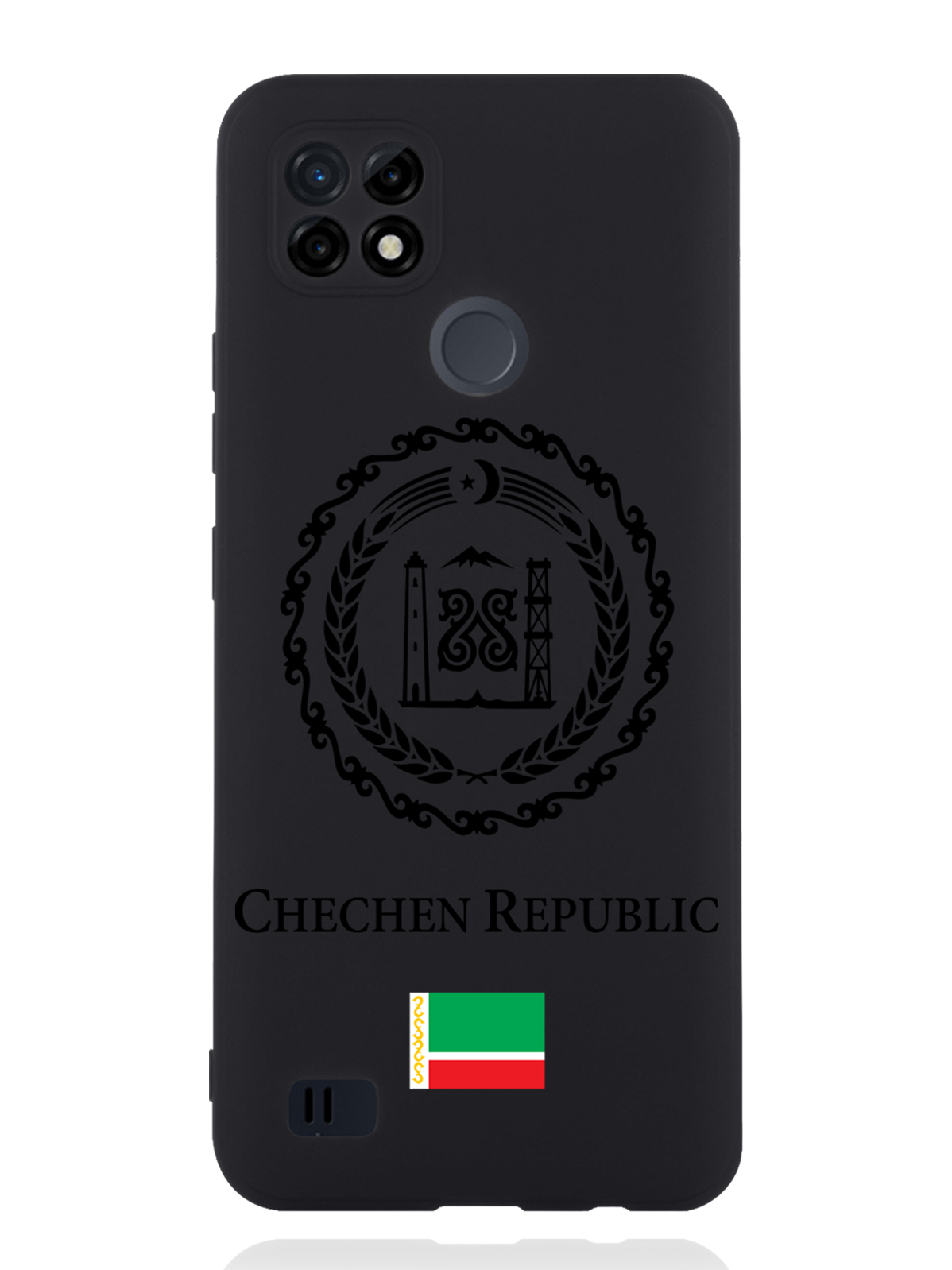 Чехол SignumCase RealMe C21 Черный лаковый Герб Чечни