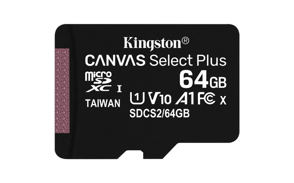 Карта памяти Kingston 64GB Canvas Select Plus 2шт+адап(SDCS2/64GB-2P1A)