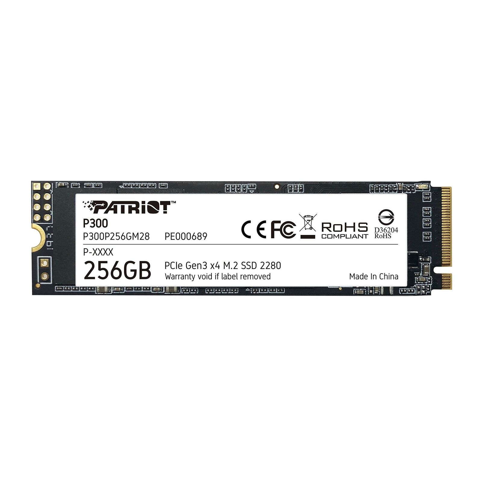 SSD накопитель Patriot Memory P300 M.2 2280 256 ГБ (P300P256GM28)