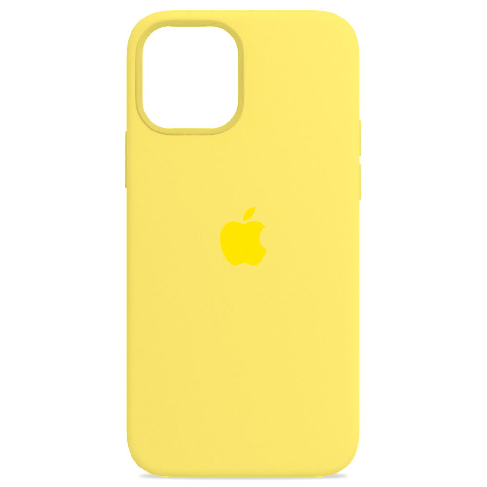 Чехол Case-House Silicone для iPhone 12/12 Pro, Лимонный