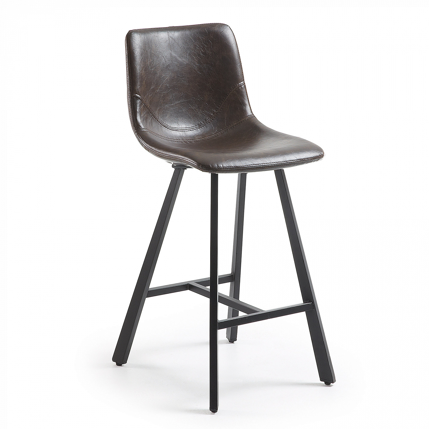 Барный стул La Forma 52534, черный/темно-коричневый