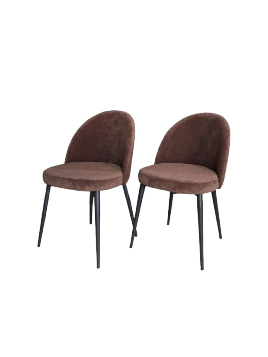 Комплект стульев Veles Марсель 2 шт, шоколадный на черных ножках