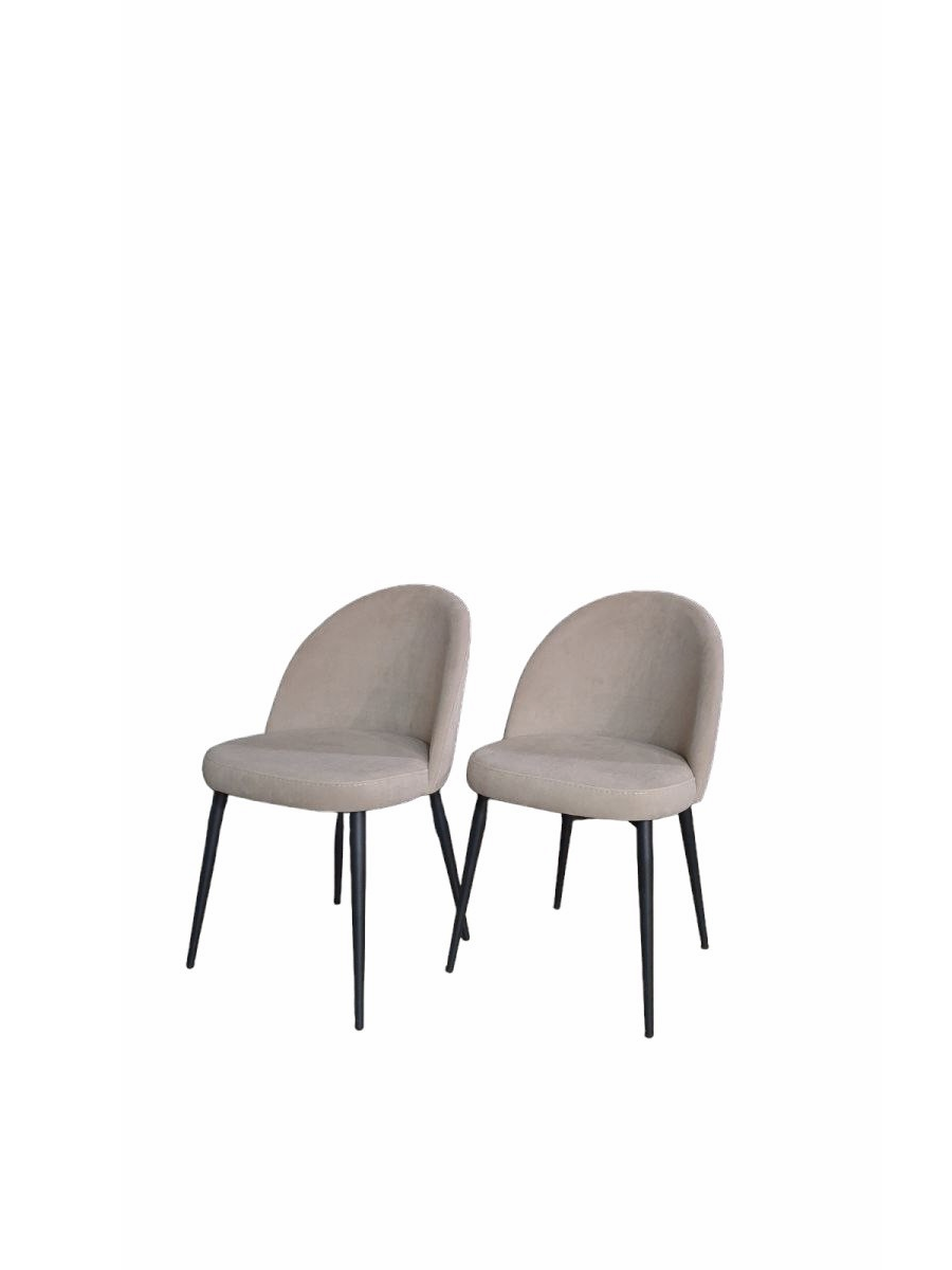 Комплект стульев Veles Марсель 2 шт, бежевый на черных ножках