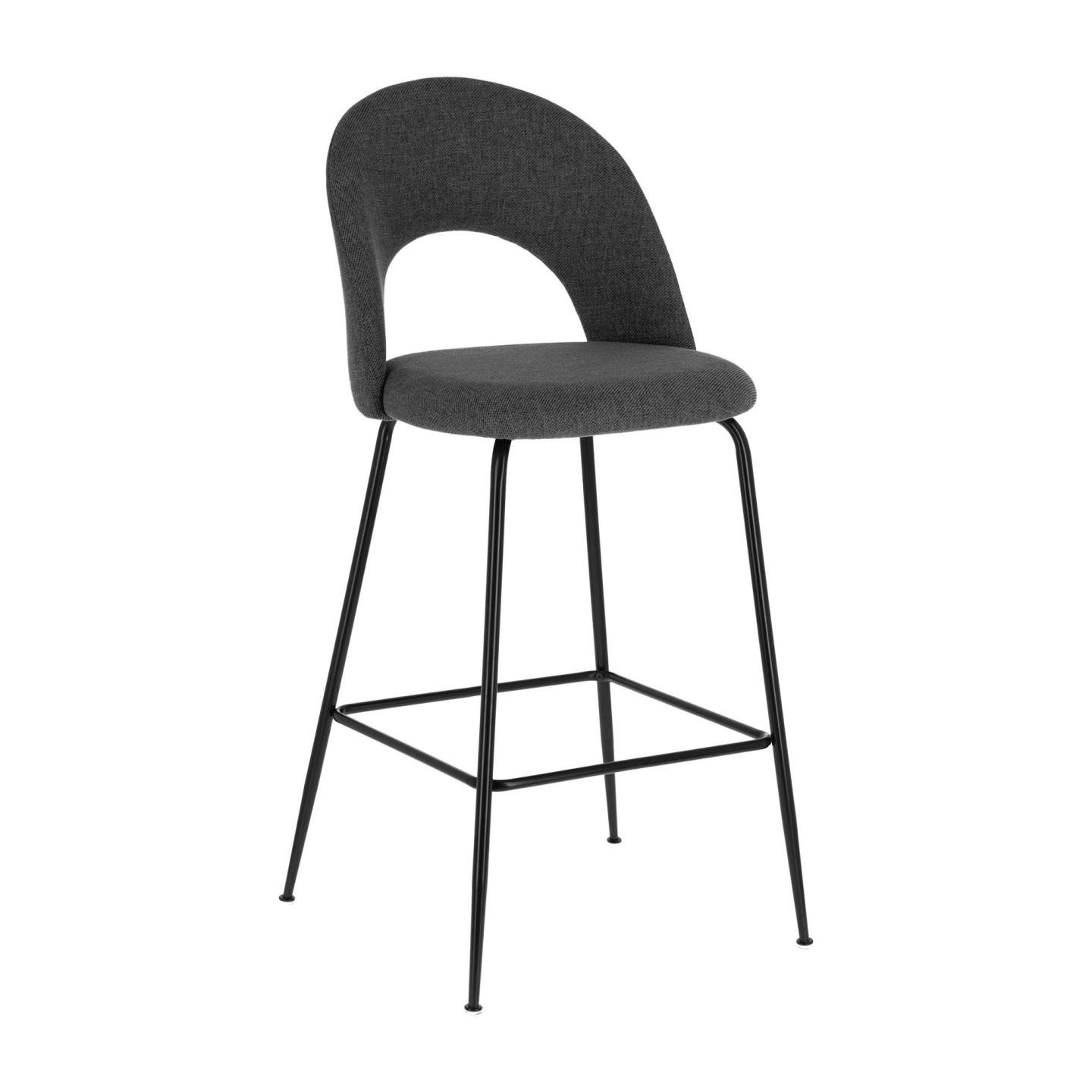 Барный стул La Forma 84361, темно-серый/черный
