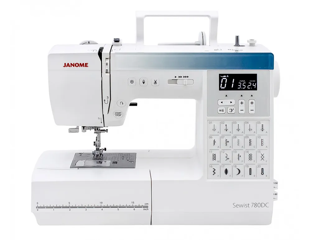 Швейная машина Janome 780DC белый, синий