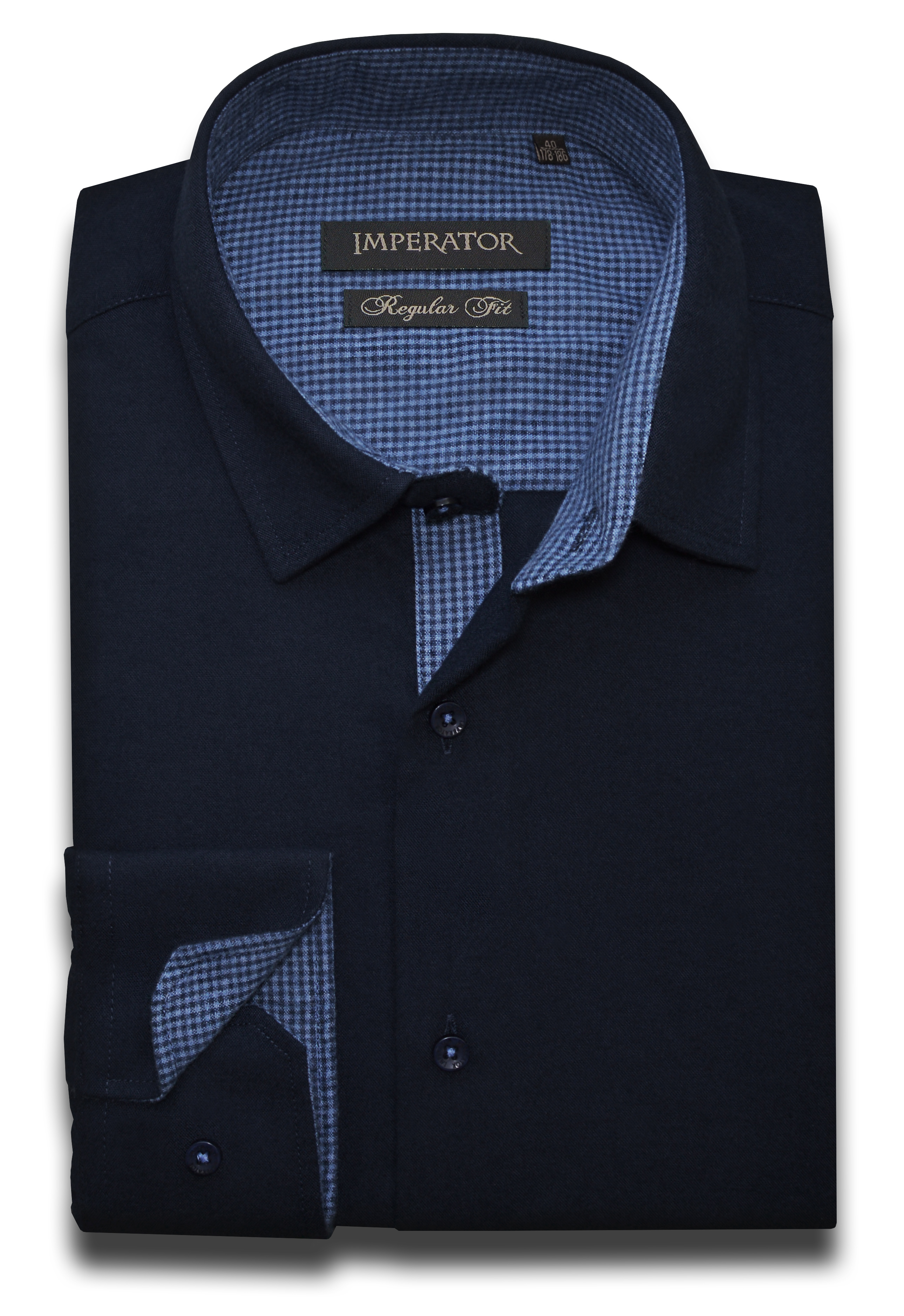 Рубашка мужская Imperator James 10 sl синяя 39/178-186