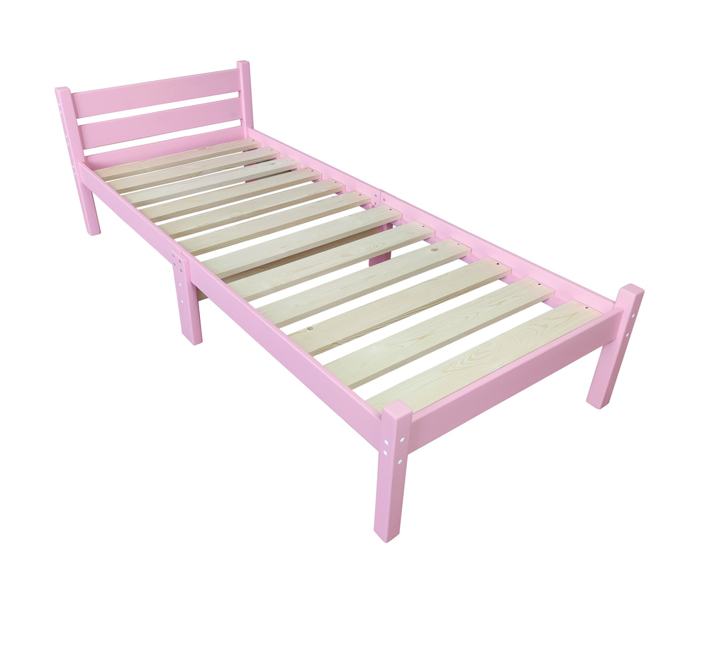 Кровать односпальная Solarius классика компакт 100х200 см, цвет розовый