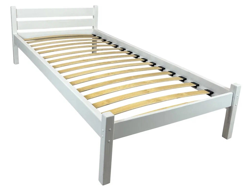 Кровать односпальная Solarius Классика с ортопедическим основанием 80х200 см, цвет белый