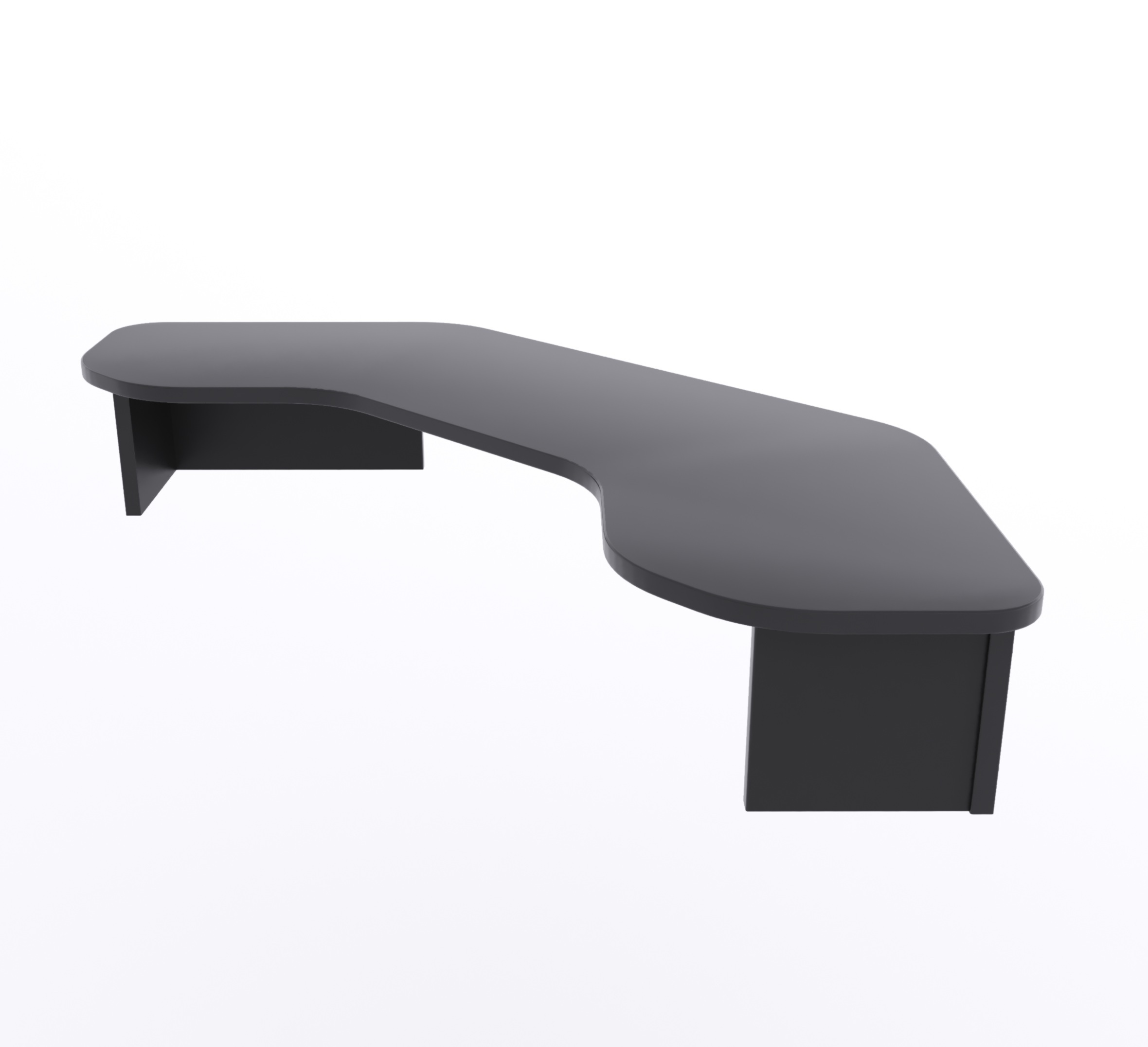 Полка для монитора для углового стола Stalkermebel, 140 см, черная