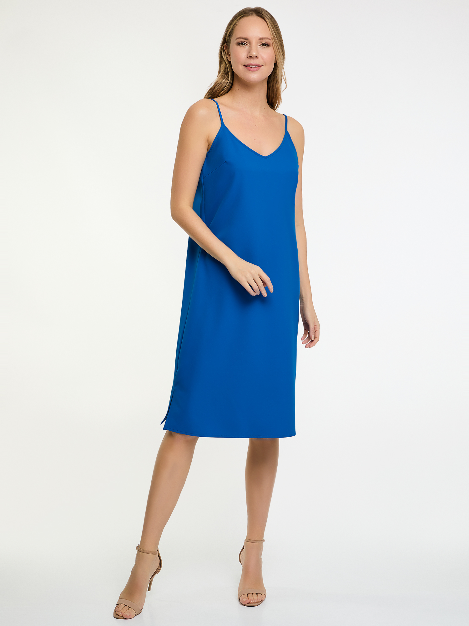 Платье женское oodji 11911039-3 синее 40 EU