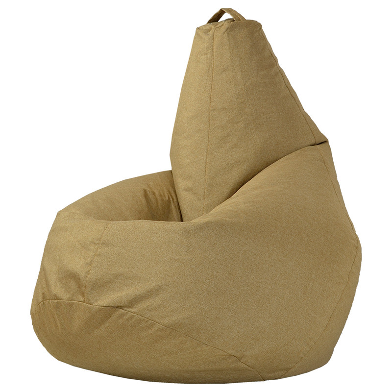 Кресло-мешок Puffmebel груша XXXL горчичный