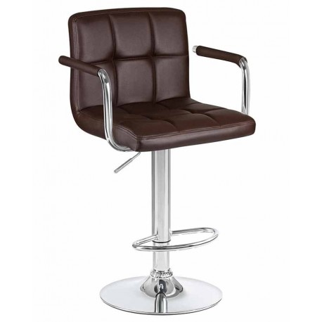 Барный стул Logomebel, хром/коричневый