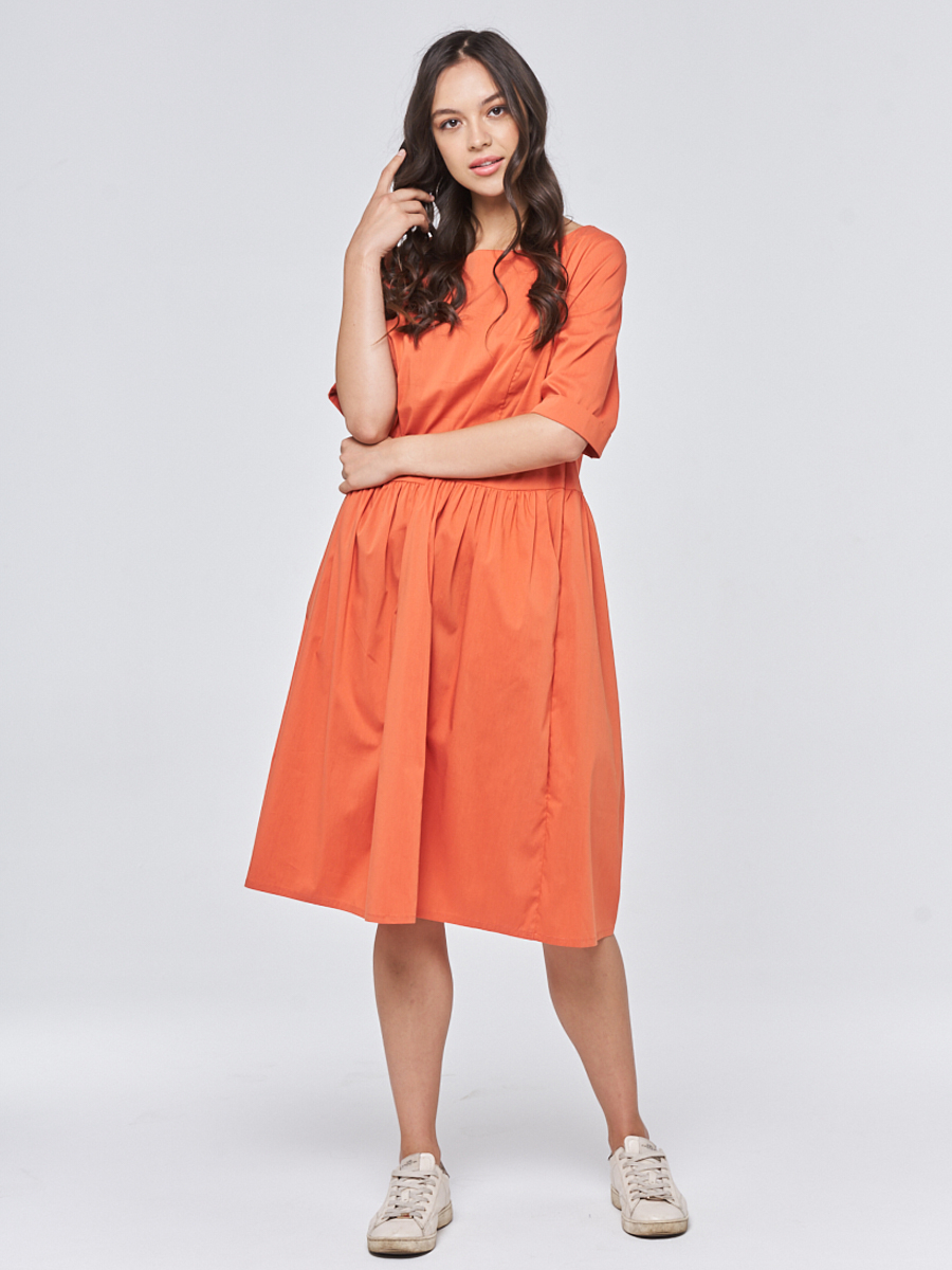 Платье женское VAY 201-3605 оранжевое 48 RU