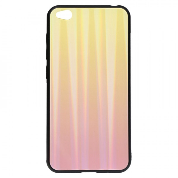 TPU+Glass чехол Gradient Aurora с лого для Xiaomi Redmi Go (Желтый)