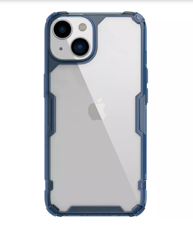 Чехол Nillkin Nature TPU Pro для iPhone 14 Plus прозрачный / синий