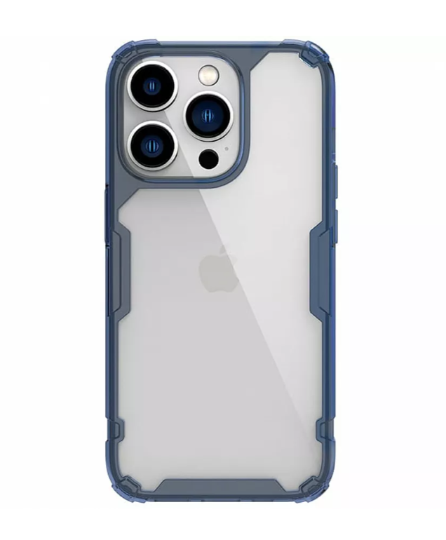 Чехол Nillkin Nature TPU Pro для iPhone 14 прозрачный / синий