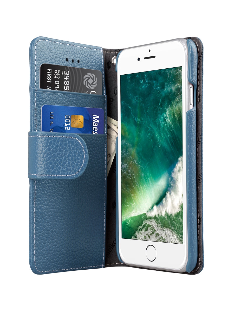 Чехол Melkco для Apple iPhone 7/8 - Wallet Book Type Blue