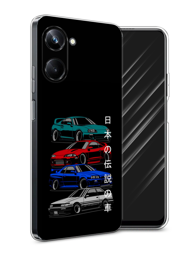 Чехол Awog на Realme 10 Pro "JDM Legend cars"