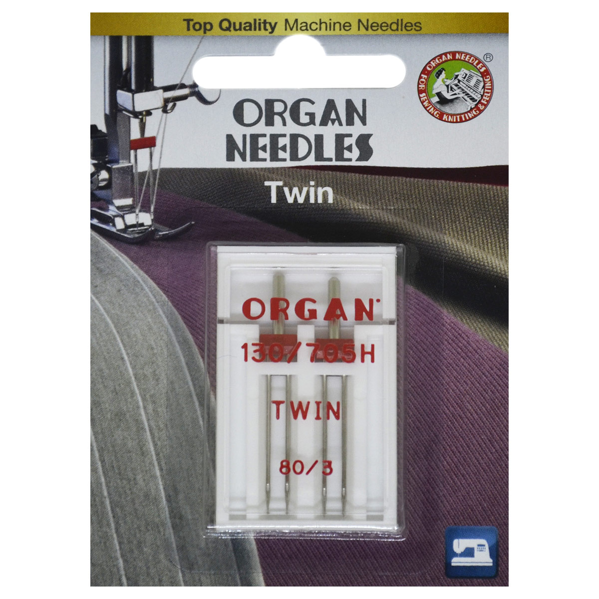 Иглы Organ двойные 2-80/3 Blister