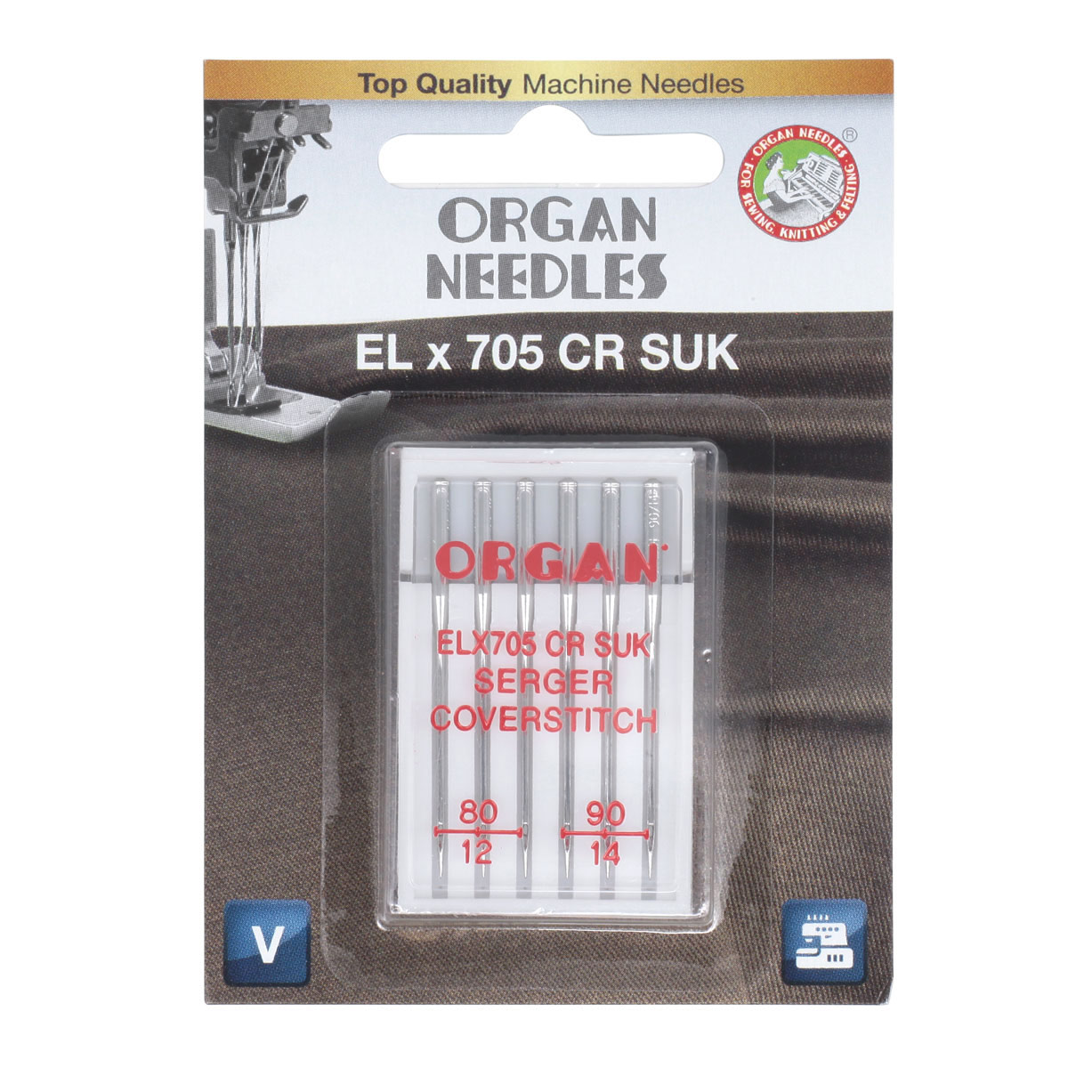 Иглы Organ ELx705 CR SUK 6/80-90 Blister